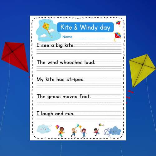 2nd grade April morning work, morning meeting greetings, Spring, Kite ...