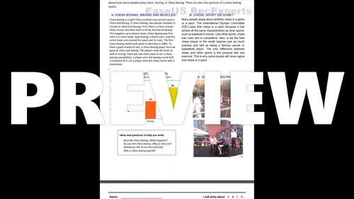 Writing Stimulus - Paragraph Writing - Sports - Chess Boxing - English ...