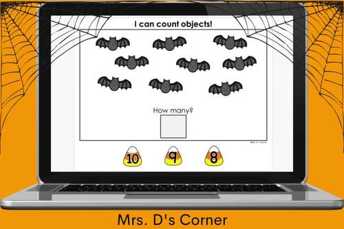 Halloween Counting Digital Activity | Distance Learning by Mrs Ds Corner