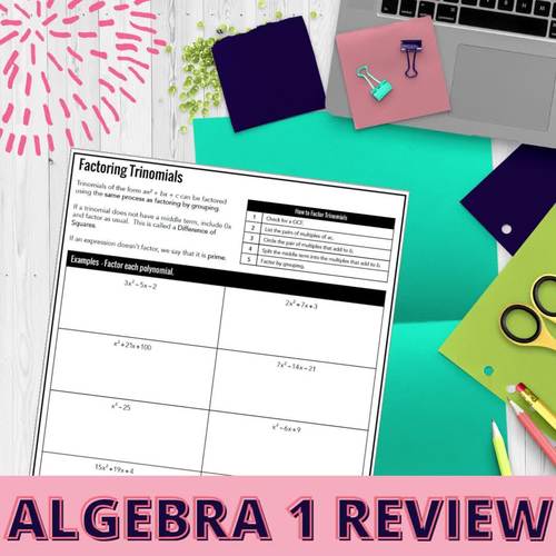Algebra Review for Geometry by Mrs E Teaches Math | TPT