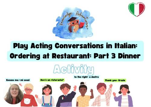 Italian Restaurant Conversation Skills Activity (Part 3): Ordering Dinner