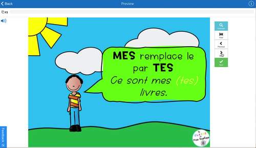 French BOOM CARDS Homophones Homonyms MAIS MES | Writing in French