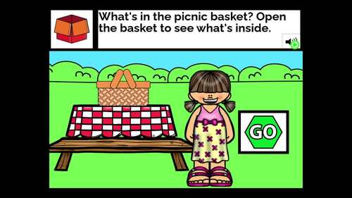 Open the Picnic Basket Speech Therapy Activity | WH Questions, Core ...