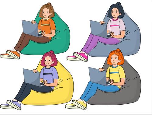 Computer Kids 3, keyboarding kids, touch typing kids, Teacher clipart