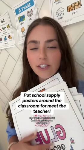 Meet the Teacher School Supply Posters Disco Design by Teach to Love ...