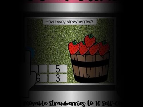 Boom™ Cards Count Movable Strawberries 0 to 10 Self-Correct Kindergarten