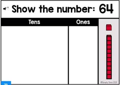 Place Value | Base Ten | Boom Cards | Building Numbers by Simply Sims
