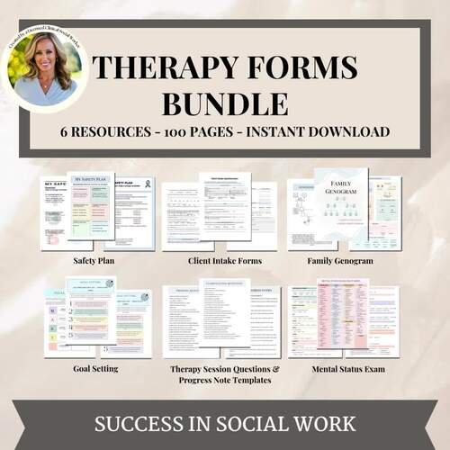 Therapy Office Forms Bundle,Therapy Interventions,Mental Status Exam ...