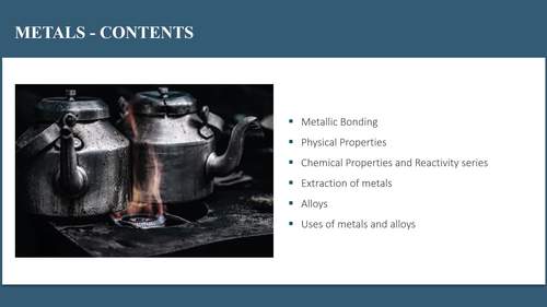 IGCSE Chemistry-Metals by Chem Cafe | TPT