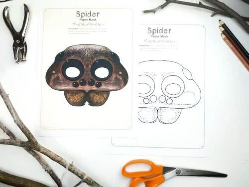 Spider | Paper Mask | Printable Craft Template | Spiders by Simply ...