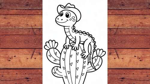 Lizard Coloring Pages for Kids | Cute Reptile Printable Coloring Book
