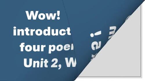 McGraw Hill: Wonders Unit 2 Poetry Week 4 PREREADING Intro LESSON grade ...