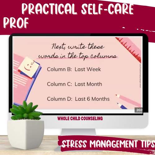 Staff Self Care Stress Management Presentation PD Professional Development
