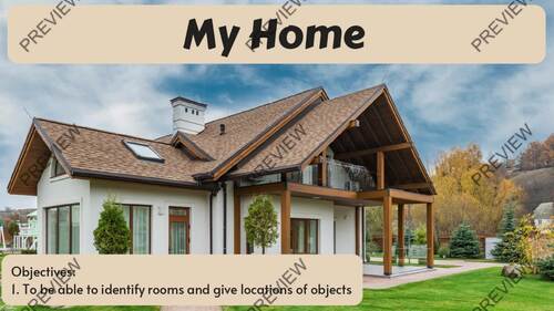 My Home – ESL Vocabulary & Speaking Practice PDF by ESLJAM | TPT