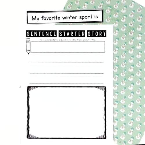 January Writing Activity: Interactive Sentence Starters by Mrs V's ...