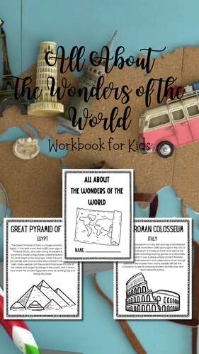 All About the Wonders of the World-Coloring Pages with Facts about each ...