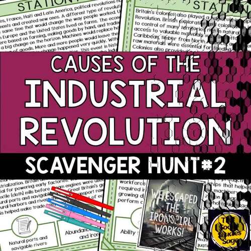 Causes of the Industrial Revolution Scavenger Hunt Reading ...