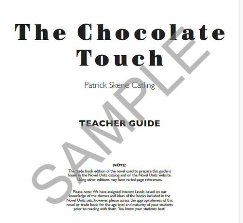 The Chocolate Touch Novel Units® Teacher Guide Novel Study | TPT