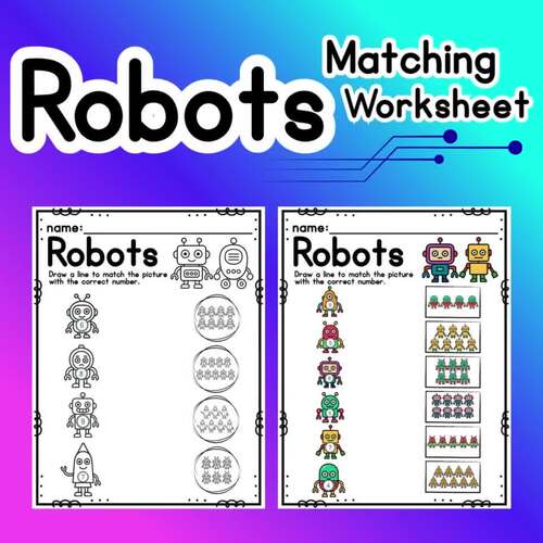 Robot Counting and Matching by HAPPY EDU By Manee | TPT