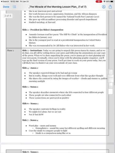 Amanda Gorman Poetry Lesson - "The Miracle of the Morning" by Lit with Liz