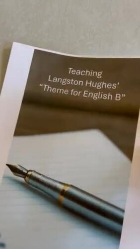 Painless Poetry! Teaching Langston Hughes' "Theme for English B" by ...