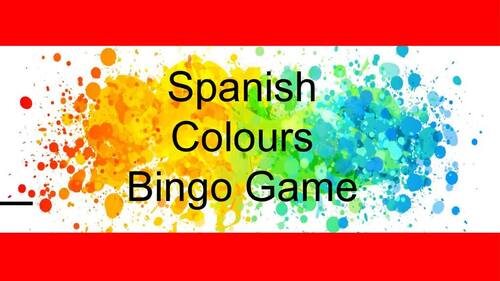 Spanish Colours Bingo Game Activity by Worksheet Whisperer | TPT