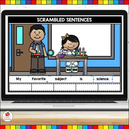 Sentence Building Back to School (Google Slides™ and Worksheets)