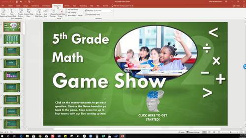5th Grade Math Game Show for NWEA MAP and Common Core by MyPaths