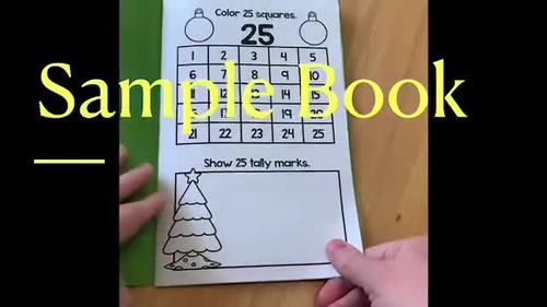 Countdown to Christmas Kindergarten Math Booklet - 24 Days to Christmas