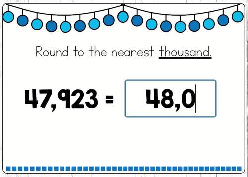 Rounding Whole Numbers Digital Boom Cards - Level 2 - 4th Grade Math Center