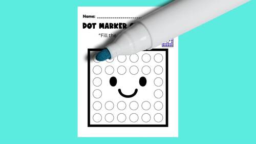 Smiling Shapes Dot Marker & Sticker Worksheets | Preschool Fine Motor