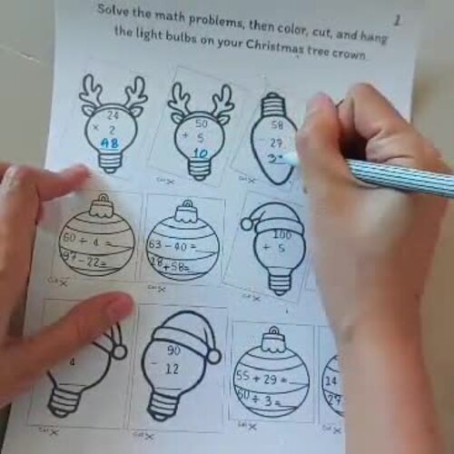 Decorate Christmas Lights Bulb Math: Christmas Tree Headband Hat Crown ...
