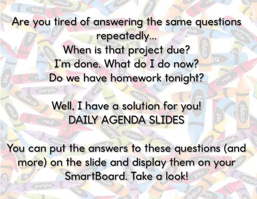 Daily Agenda Template Slides - Math Theme by All Things Exceptional