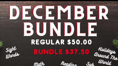 December Bundle by Kindergarten Smorgasboard | TPT