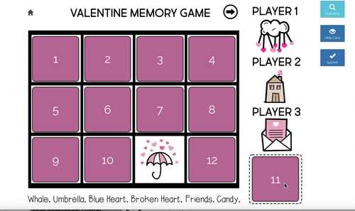 Valentine's Day Boom™ Cards Matching Game by Speech Your Mind | TPT