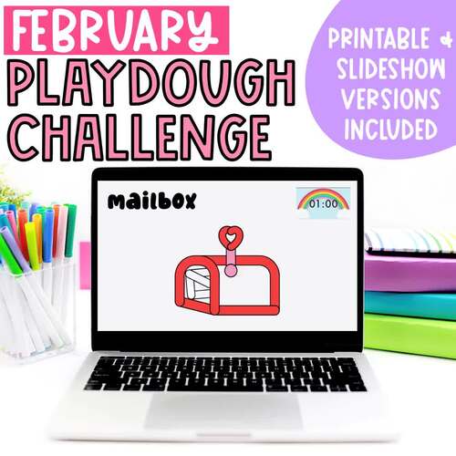 Kindergarten February Playdough Challenges by The Kinderhearted Classroom