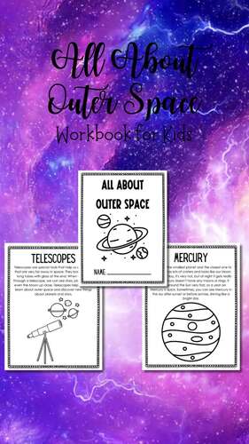 All About Outer Space Workbook for Kids-Fun Facts & Coloring Pages!