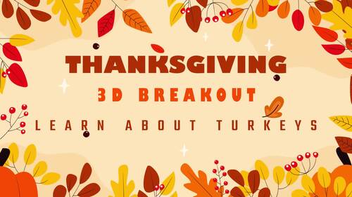 THANKSGIVING BREAKOUT / ESCAPE ROOM - DIGITAL 3D by K's Digital Store