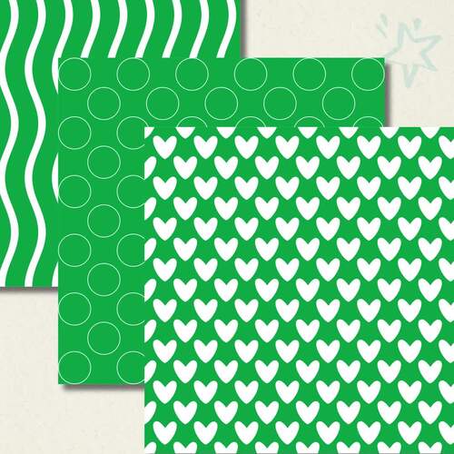 Green Seamless Pattern Digital Paper Pack | 12 Printable 12x12 JPEG ...