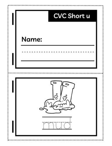 CVC short U book by The Hippie Teacher 77 | TPT