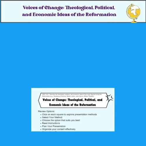 HSS 7.9.2 Theological & Political Ideas of Reformation Figures PBL ...