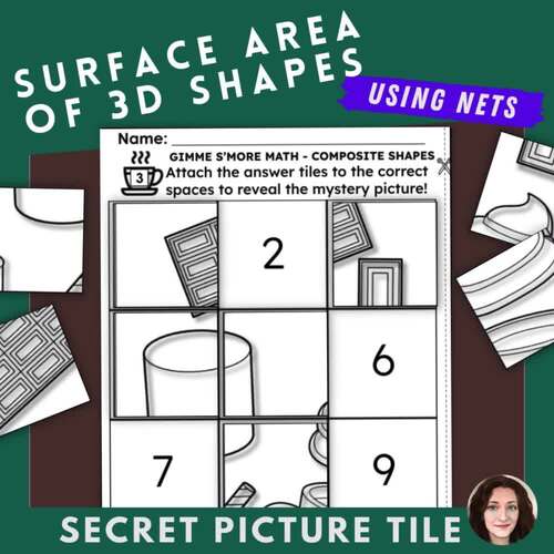 Surface Area of Prisms and Pyramids USING NETS Secret Picture Tile ...