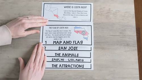 Costa Rica English Flip Book by Llearning Llama | TPT