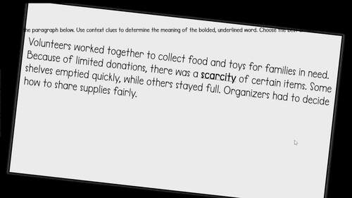 4th 5th Grade Christmas Context Clues Vocabulary Digital Four in a Row ...