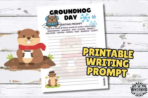 Groundhog Day Writing Prompt | February 2 Writing Activity | Elementary ELA