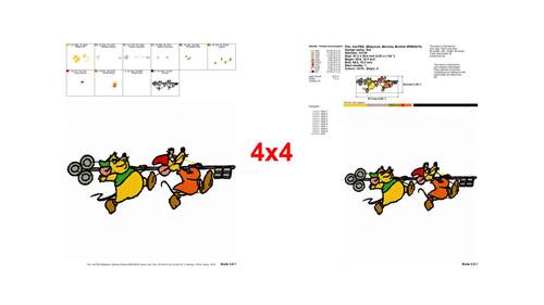 Cinderella's Jaq and Gus mice carrying a large key embroidery designs ...