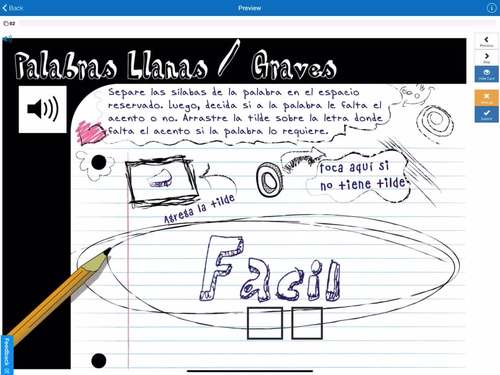 Boom Cards - Accentuacion -Spanish Accent Marks (Palabras Llanas / Graves)