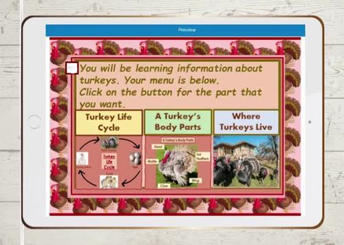 Turkey Facts (Boom Cards with Audio Support) by Living and Loving Primary