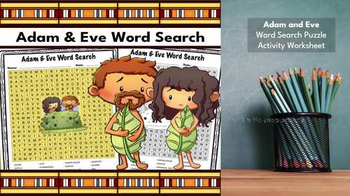 Adam and Eve Word Search Bible Puzzle & Word Path WordSearch Printable Pack