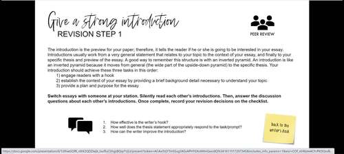 Essay Revision Learning Stations Print + Interactive Digital | TpT